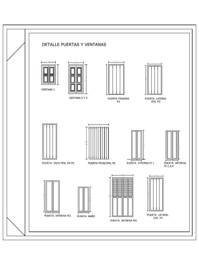 Plano de Puertas y Ventanas | PDF