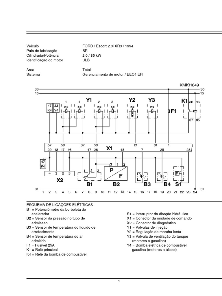 Esquema Injeção (EEC IV) 2.0 94.96 | PDF | Motores | Bomba