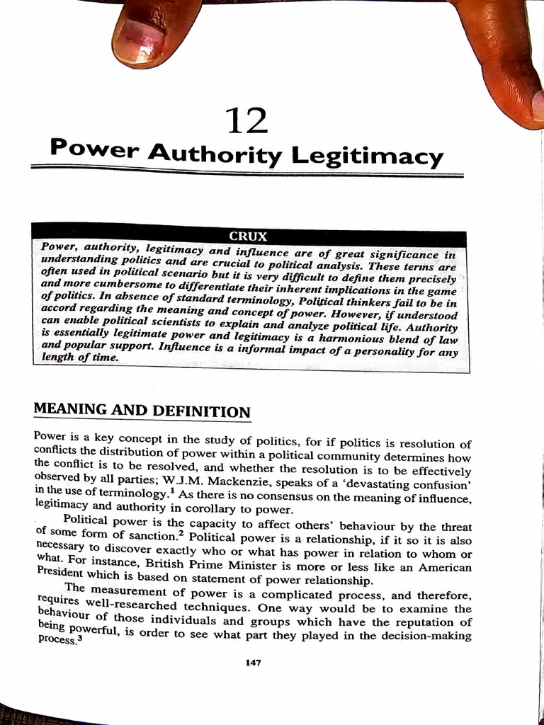 Power Authority Legitimacy | PDF | Power (Social And Political ...