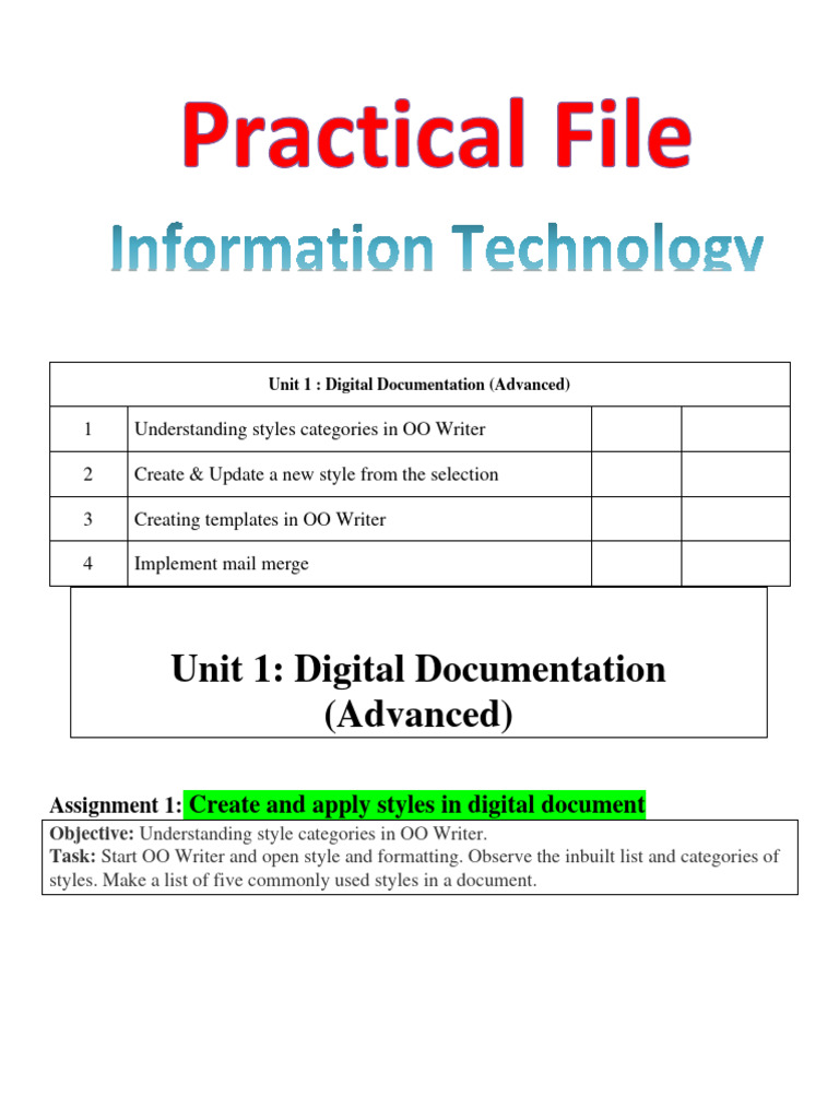 IT Practical File-Chapter1-Assignment 1-4 | PDF | Dialog Box | Document