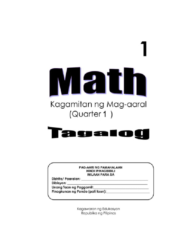 Math1 Q1 LMs | PDF