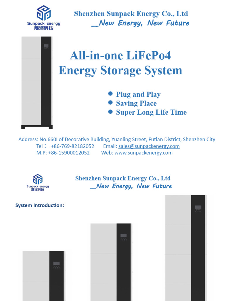 All in One Energy Storage System | PDF | Photovoltaics | Power Inverter