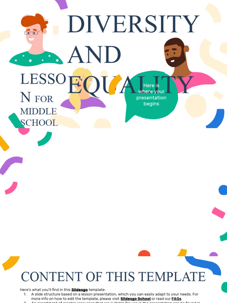 Diversity and Equality Lesson for Middle School by Slidesgo | Download ...
