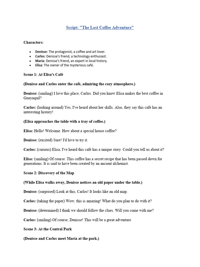 The Secret of Elisa's Coffee | PDF
