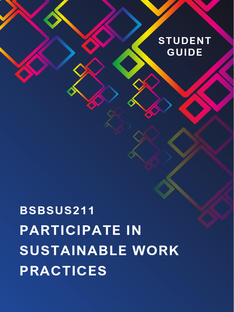 BSBSUS211 Student Guide | PDF | Sustainability | Waste