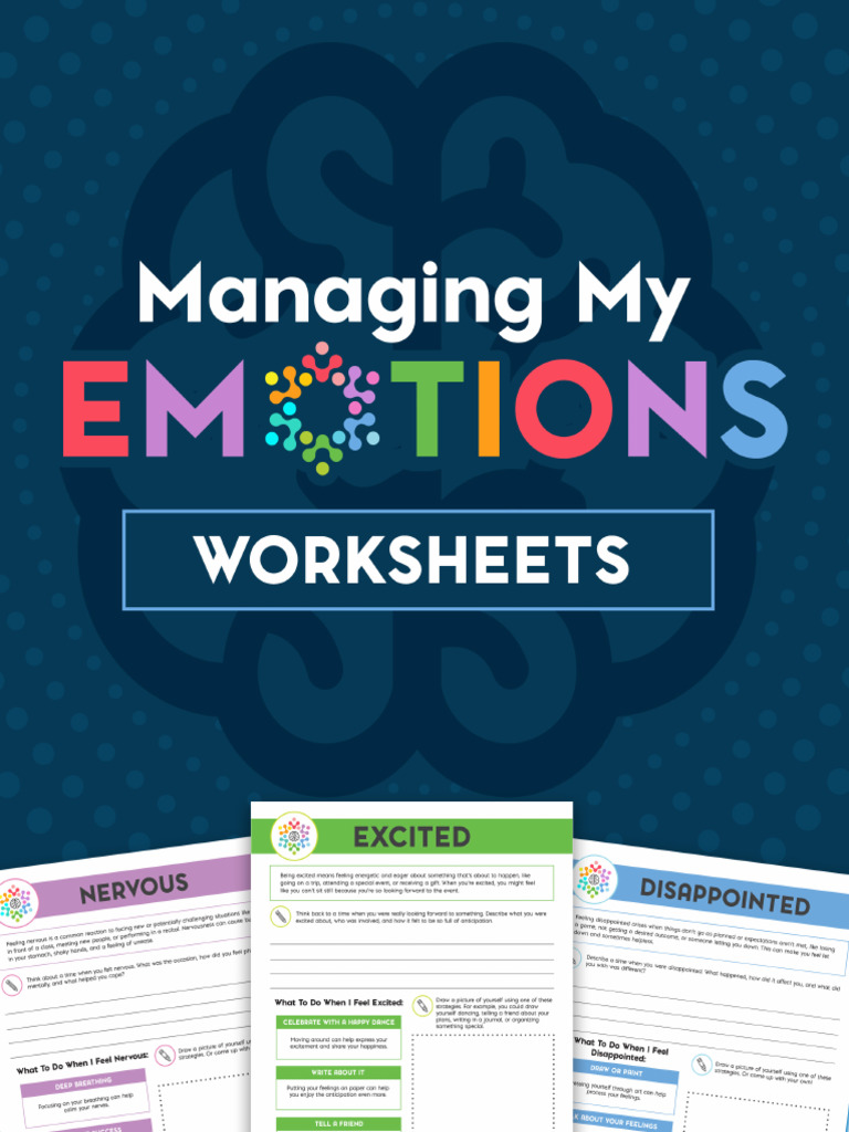 Managing My Emotions Worksheets 844 | PDF | Anxiety | Feeling