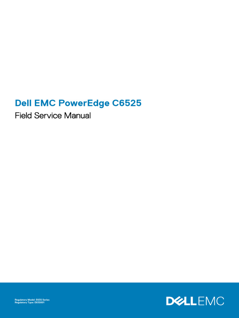 Dell EMC PowerEdge C6525_FSM | PDF | Electrostatic Discharge | Bios