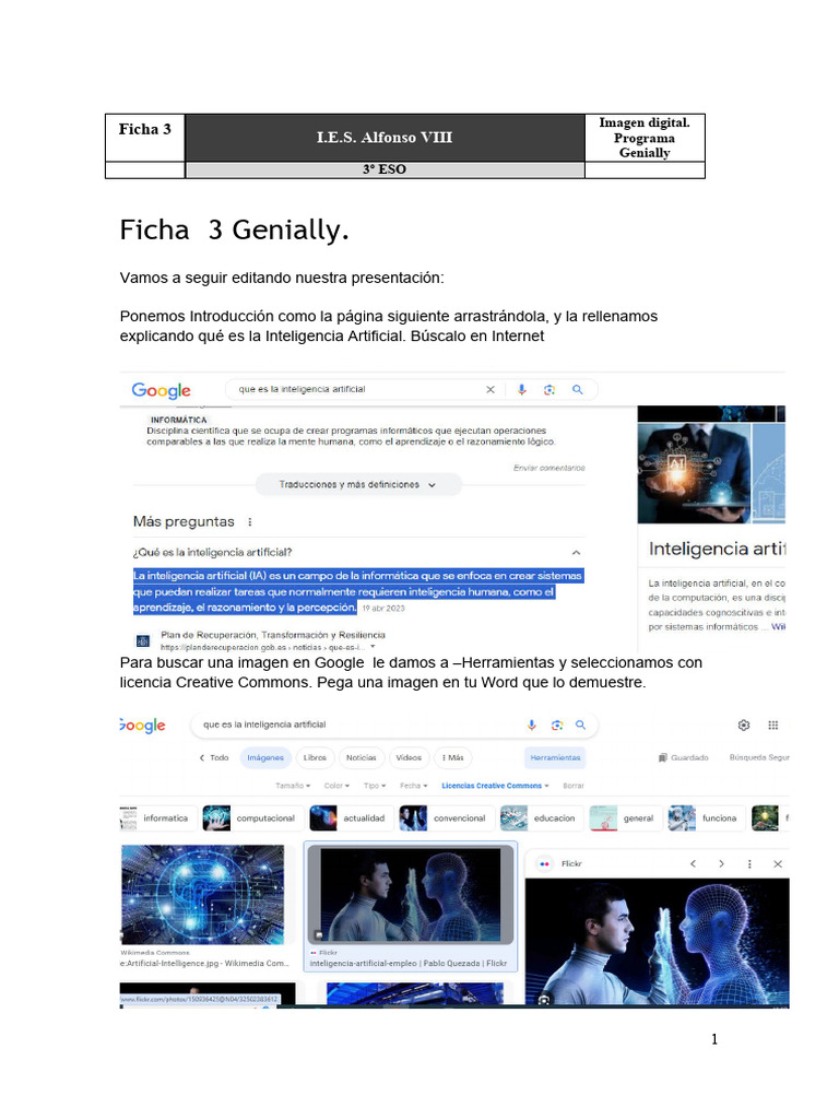 Ficha 3 | PDF | Inteligencia artificial | Inteligencia (IA) y semántica
