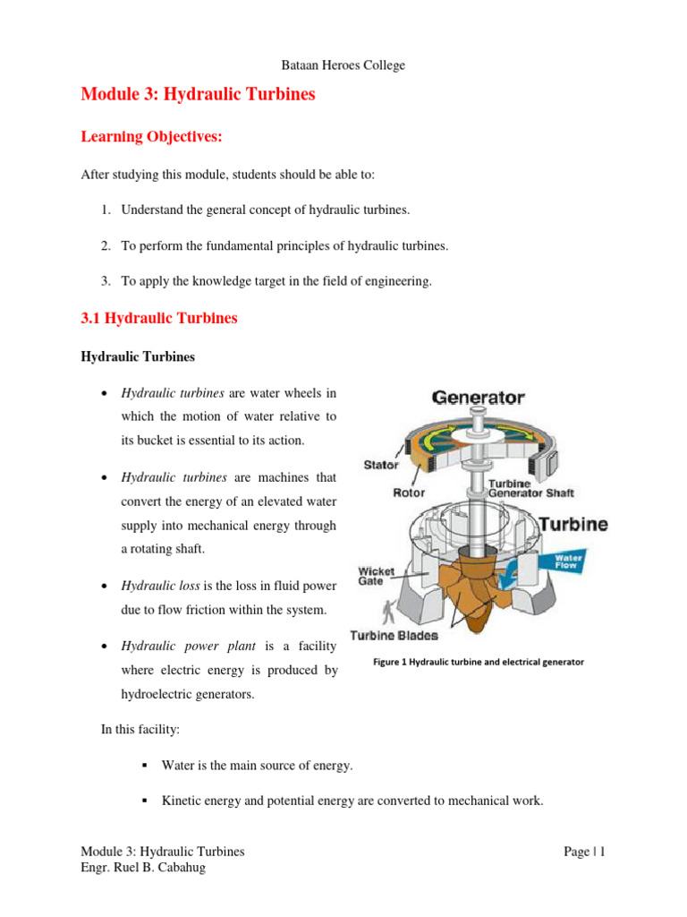 Mod 3 Flumach | PDF | Turbine | Hydroelectricity