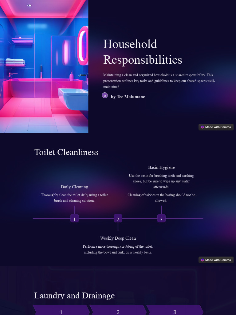 Household Responsibilities | PDF | Toilet | Waste Management