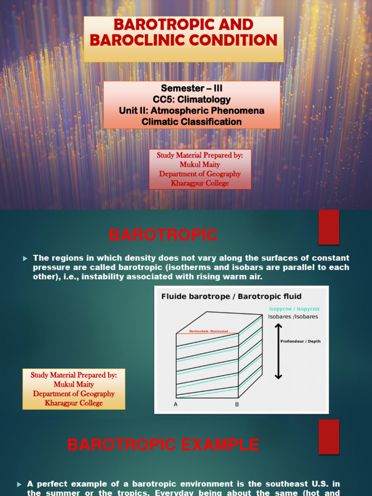 53323barotropic and Baroclinic 3RD Sem CC5 Unit 2 02 09 2020 | PDF ...