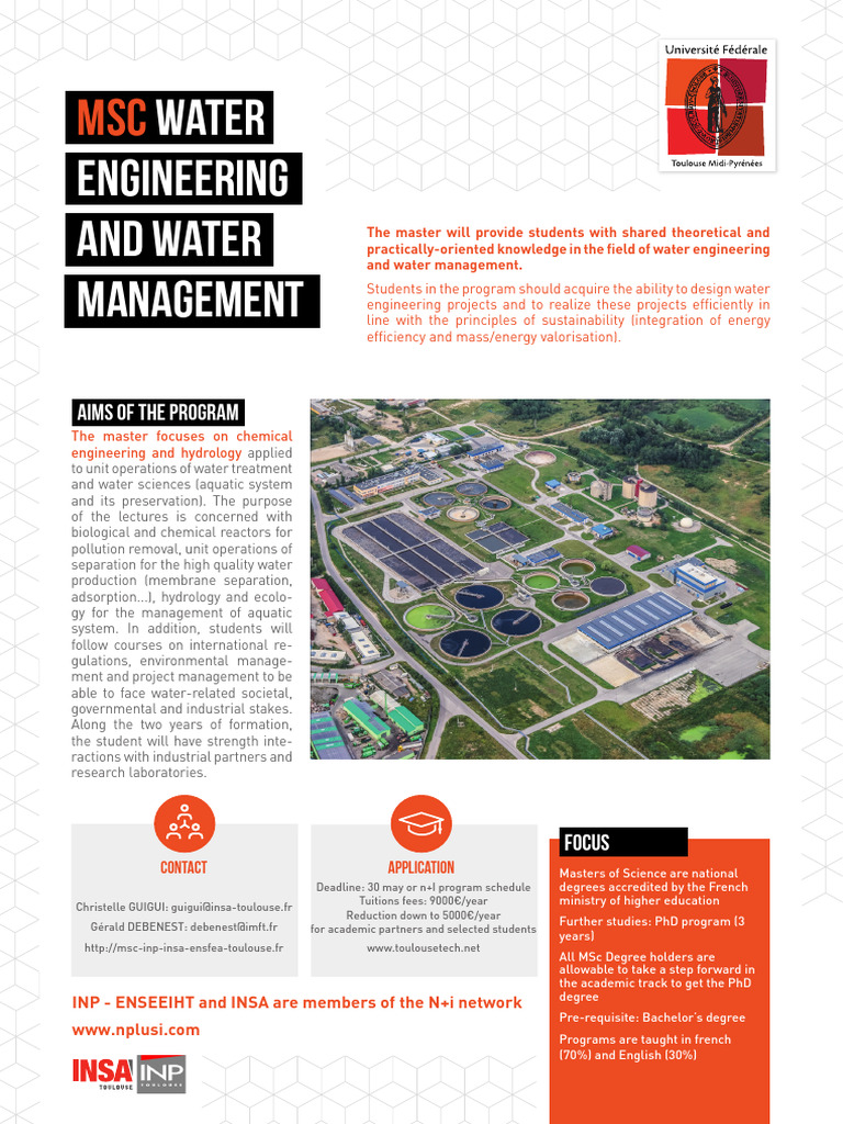 Fiches Masters Water | PDF | Water | Engineering