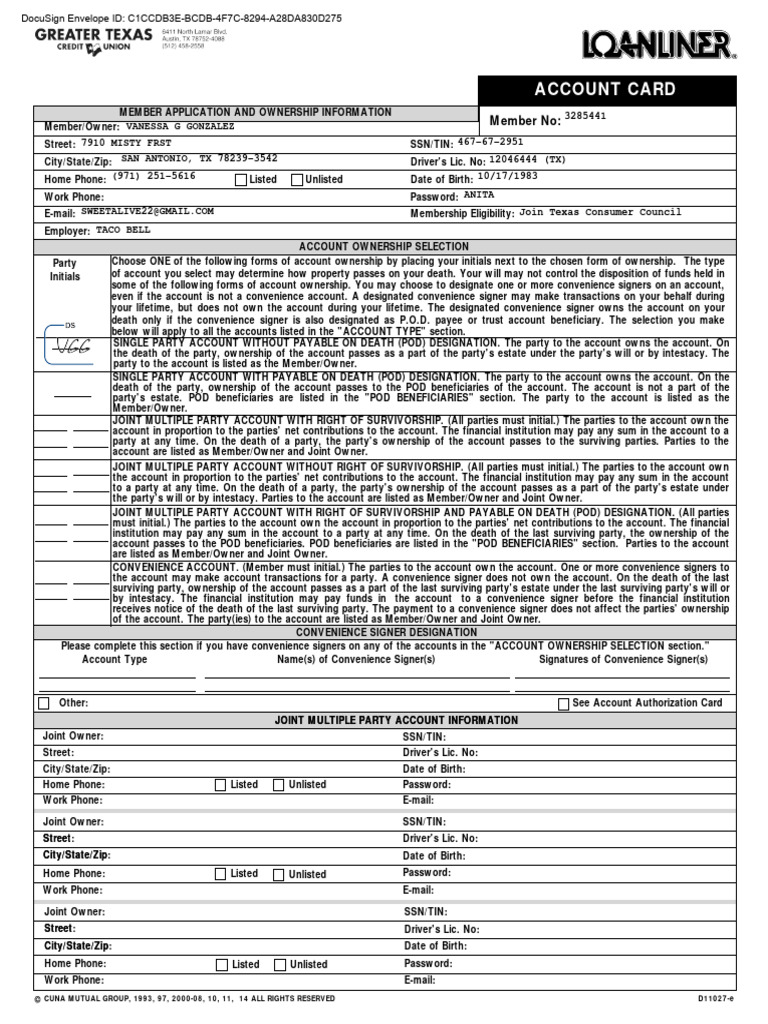 Greater Texas Credit Union Document Update F | PDF | Overdraft | Credit ...