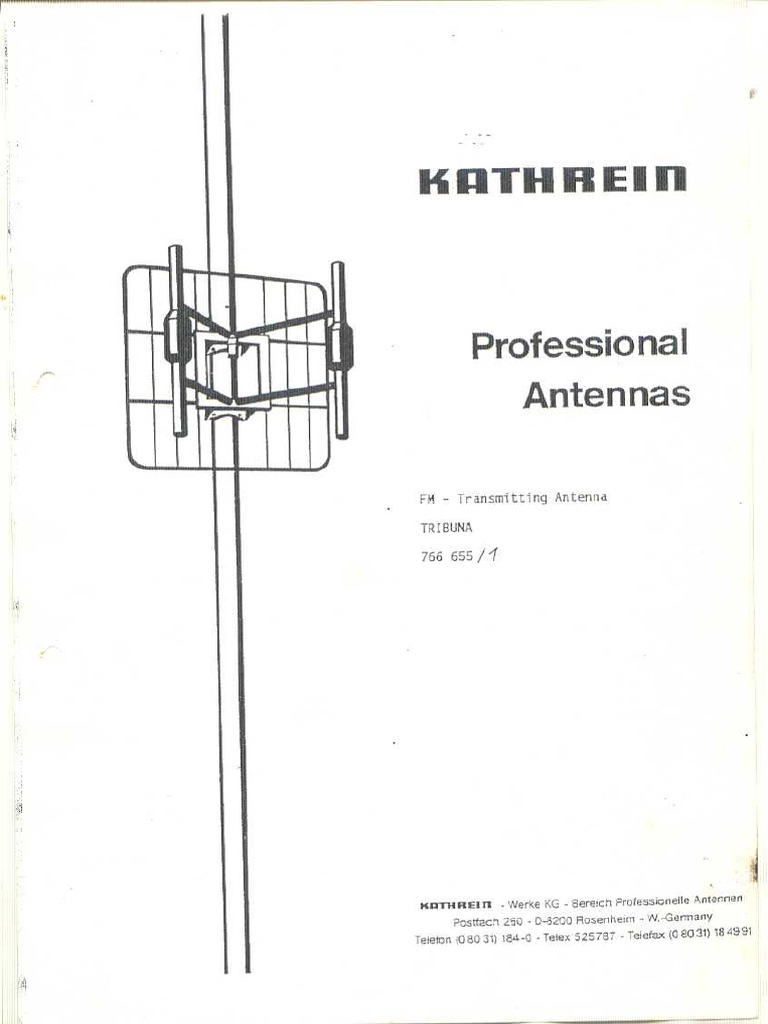 Manual Antena - KATHREIN | PDF