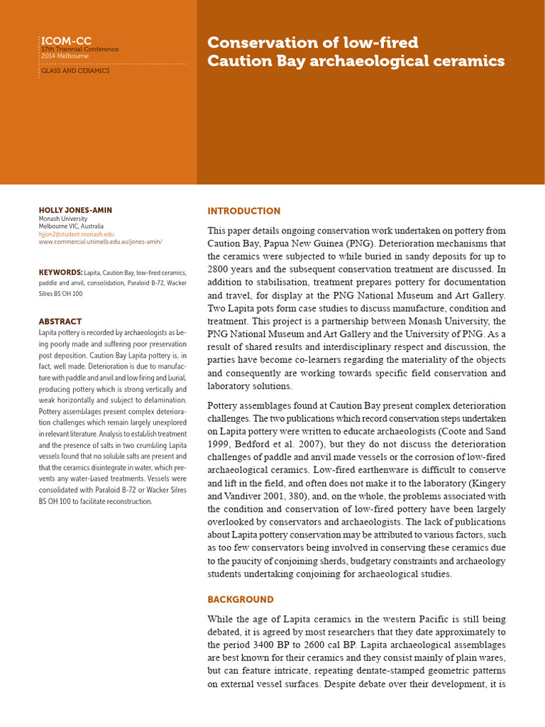 ICOM-CC 2014 Melbourne 284 | PDF | Pottery | Microscopy