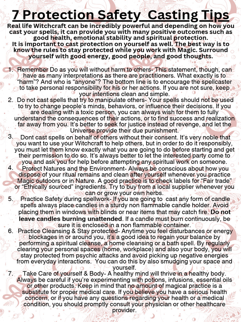 8 Protection Rules For The Every Day Witch | PDF | Witchcraft