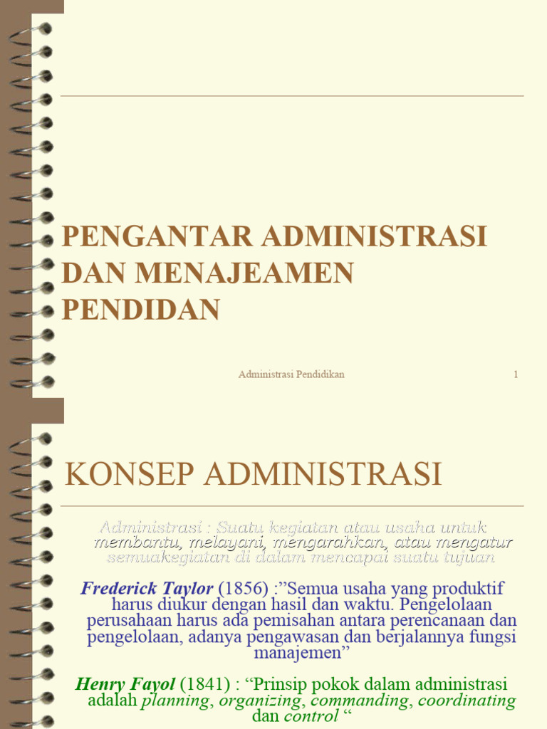 Konsep Administrasi Pendidikan | PDF
