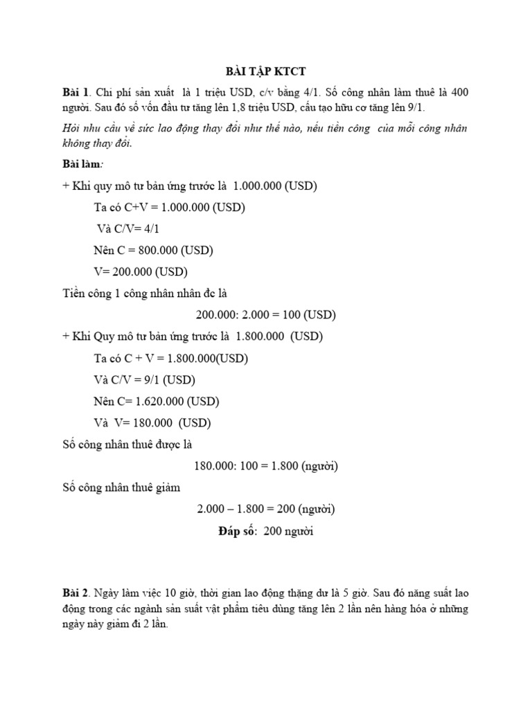 Giải Bài Tập Ktct | PDF