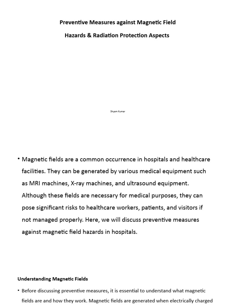Preventive Measures Against Magnetic Field Hazards | PDF | Personal ...