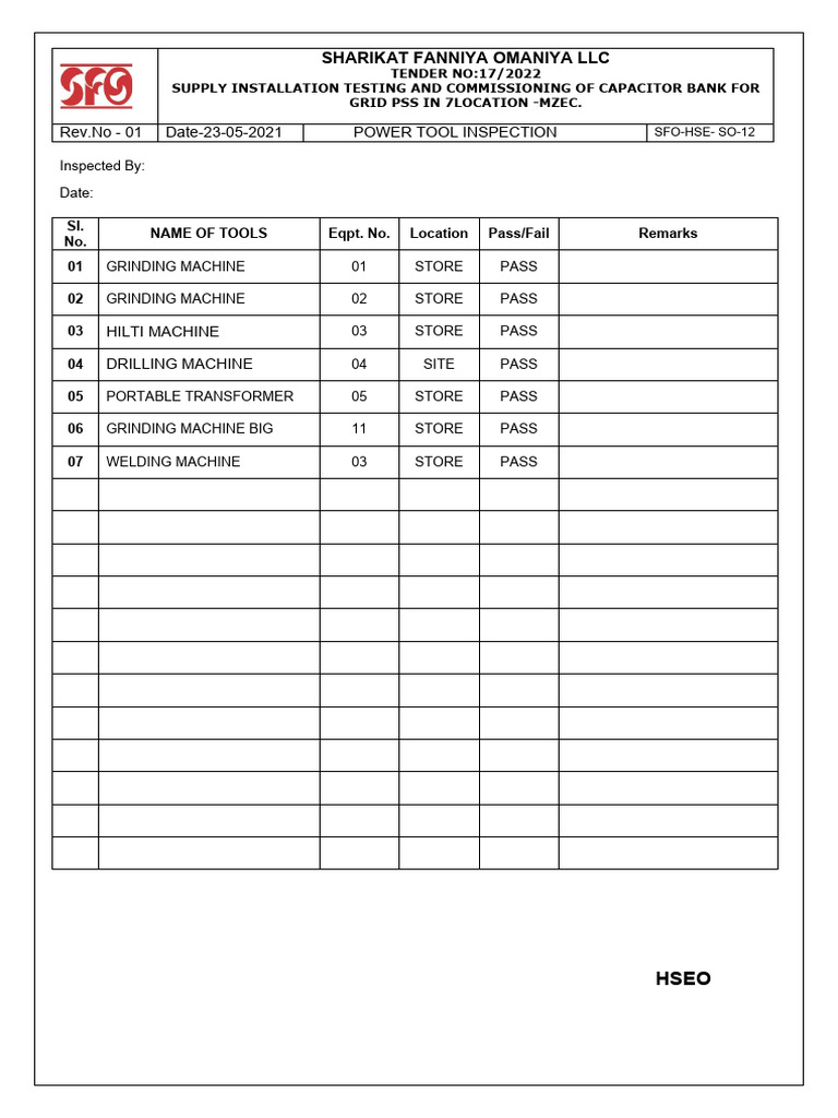 12.power Tool Inspection | PDF | Electrical Connector | Mains Electricity