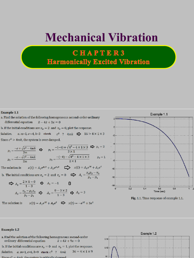 Harmonic Vibration in Mechanical Systems | PDF | Oscillation | Damping