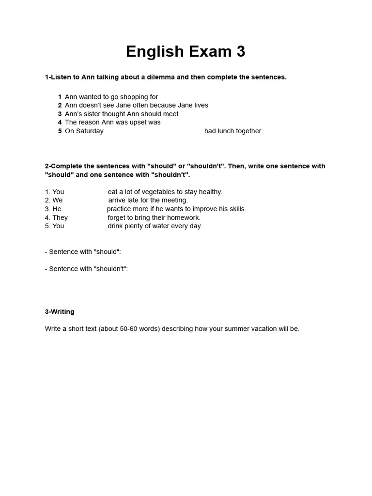 English Exam 3-2 | PDF | Language Arts & Discipline