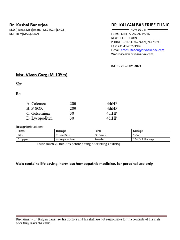 DR Prescription | PDF | Medicine