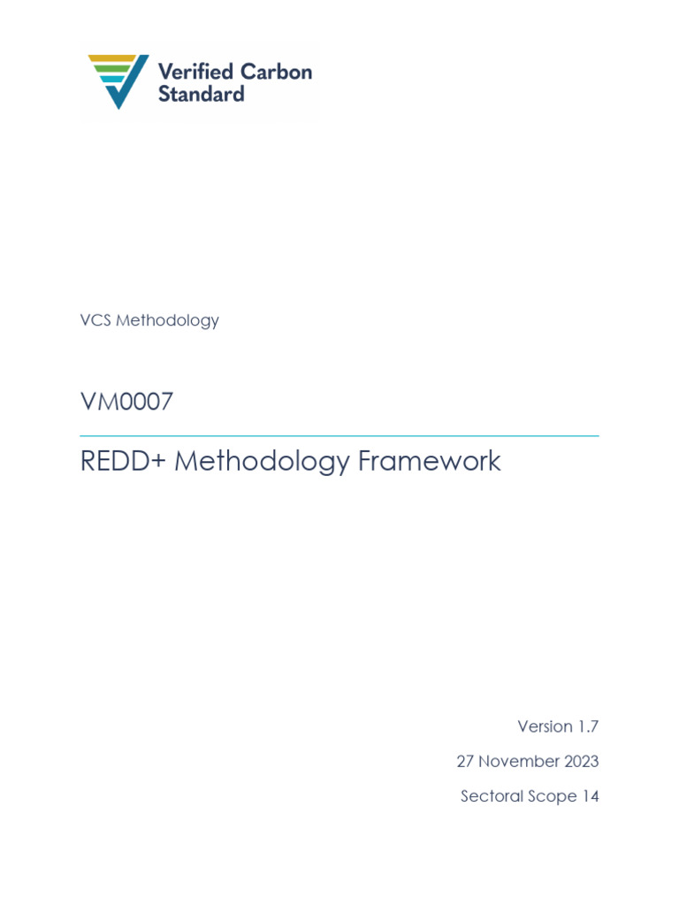 VM0007 REDD Methodology Framework v1.7 | PDF | Wetland | Deforestation