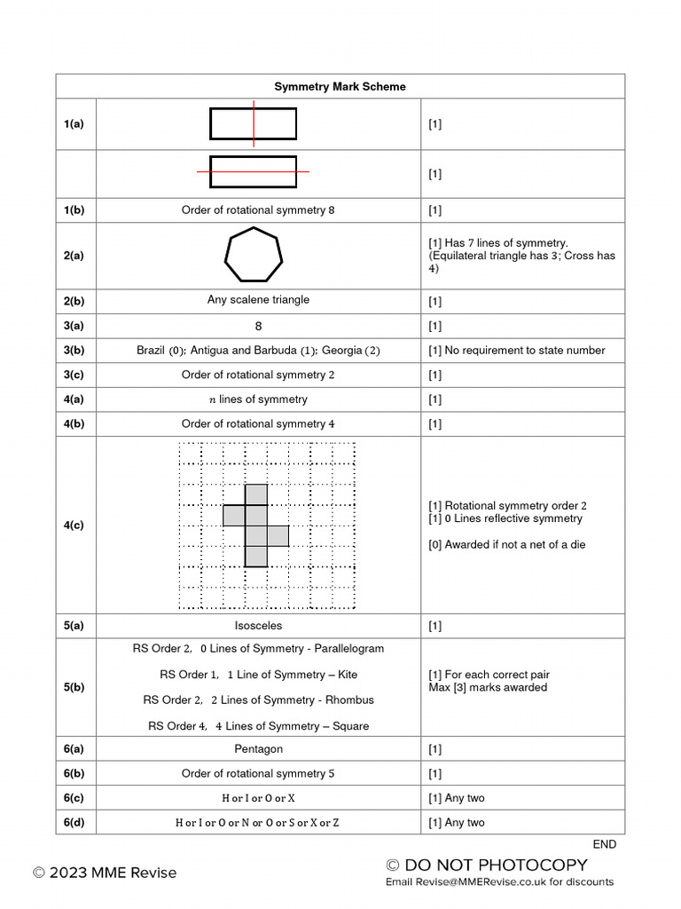 Symmetry Answers MME | PDF