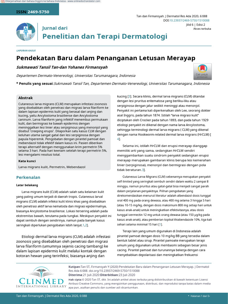 New Approachment of Creeping Eruption Management - En.id | PDF
