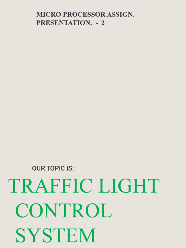 Vdocuments - MX - Traffic Light Control System Using 8085 ...