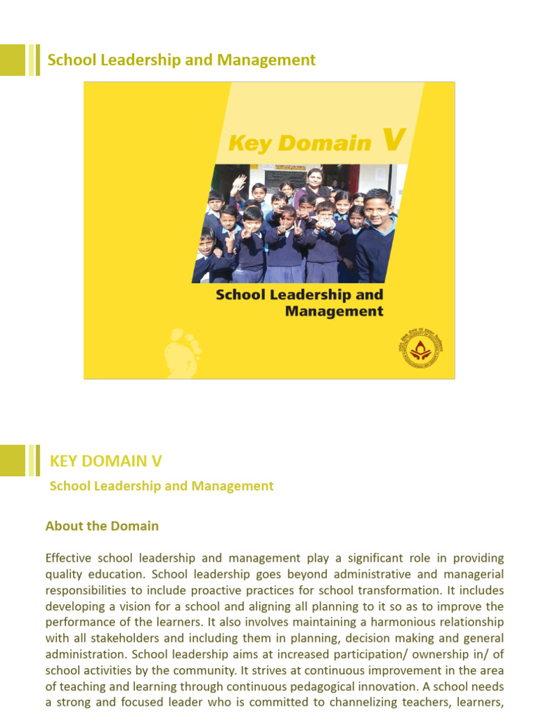 School Leadership And Management Pdf Teachers Learning