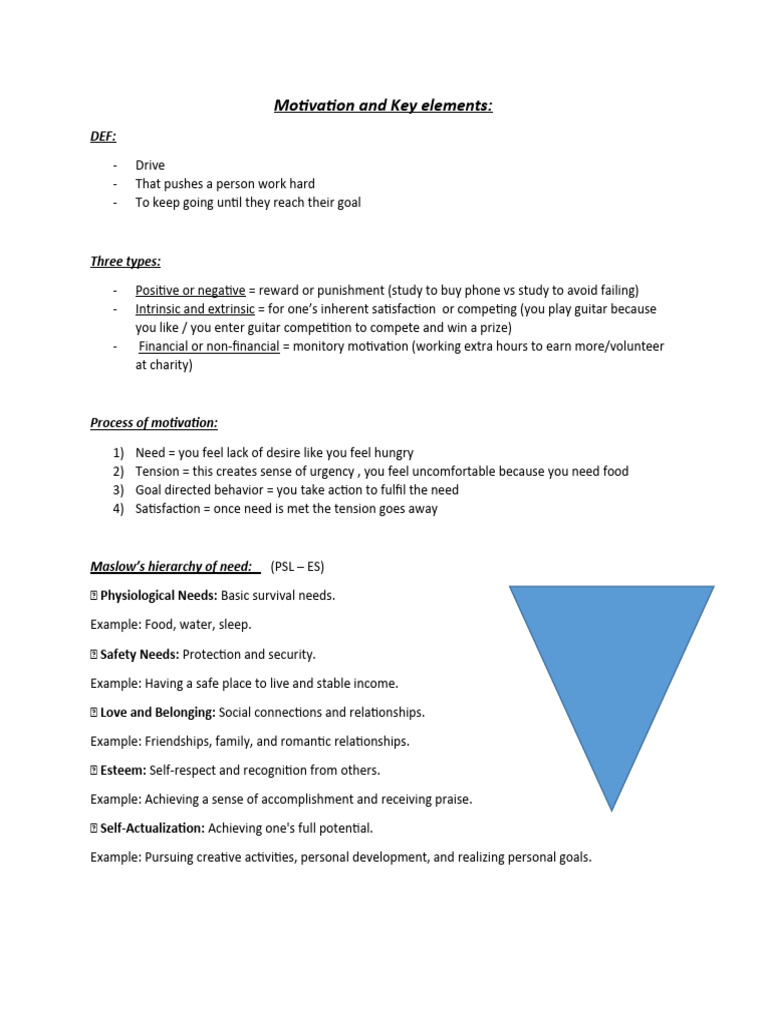Understanding Motivation Theories and Elements | PDF | Motivational ...