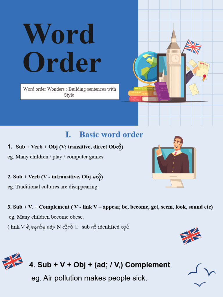 Word Order | PDF | Verb | Adjective