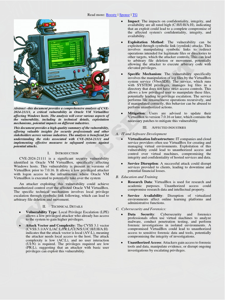 Oops, We Did It Again. CVE-2024-21111 Strikes. (En) | PDF | Security | Computer Security