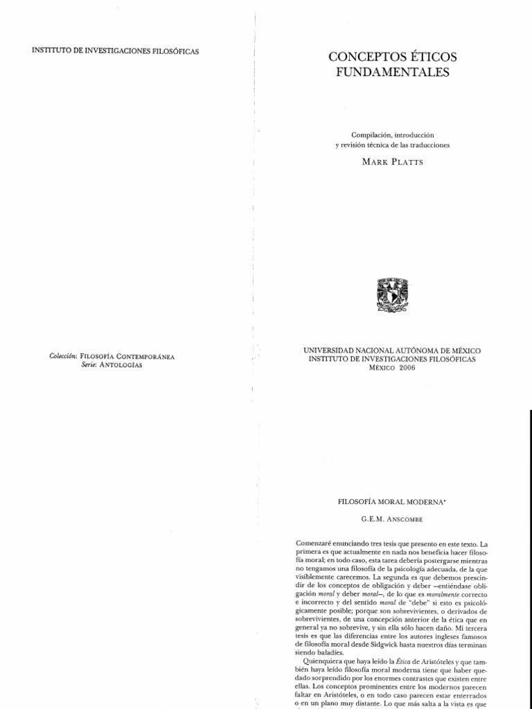 03 - GEM Anscombe - Filosofia - Moral - Moderna | PDF