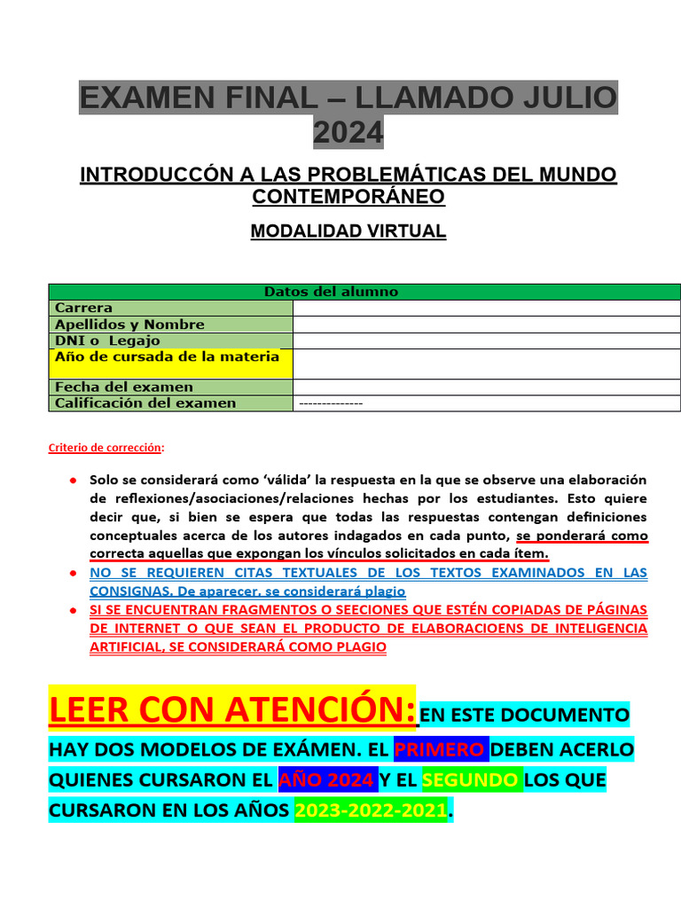 Modelo 2 Ulp - 2024 | PDF | Tecnología de reproducción asistida | Reproducción