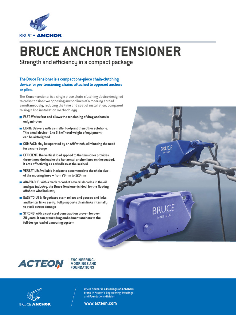 Bruce Anchor Tensioner 3 | PDF | Anchor