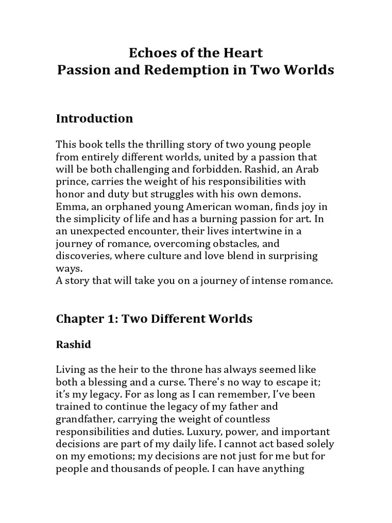 Echoes of The Heart Passion and Redemption in Two Worlds | PDF ...