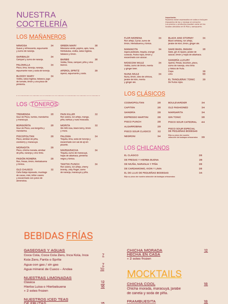 Carta | PDF | Ron | Bebida