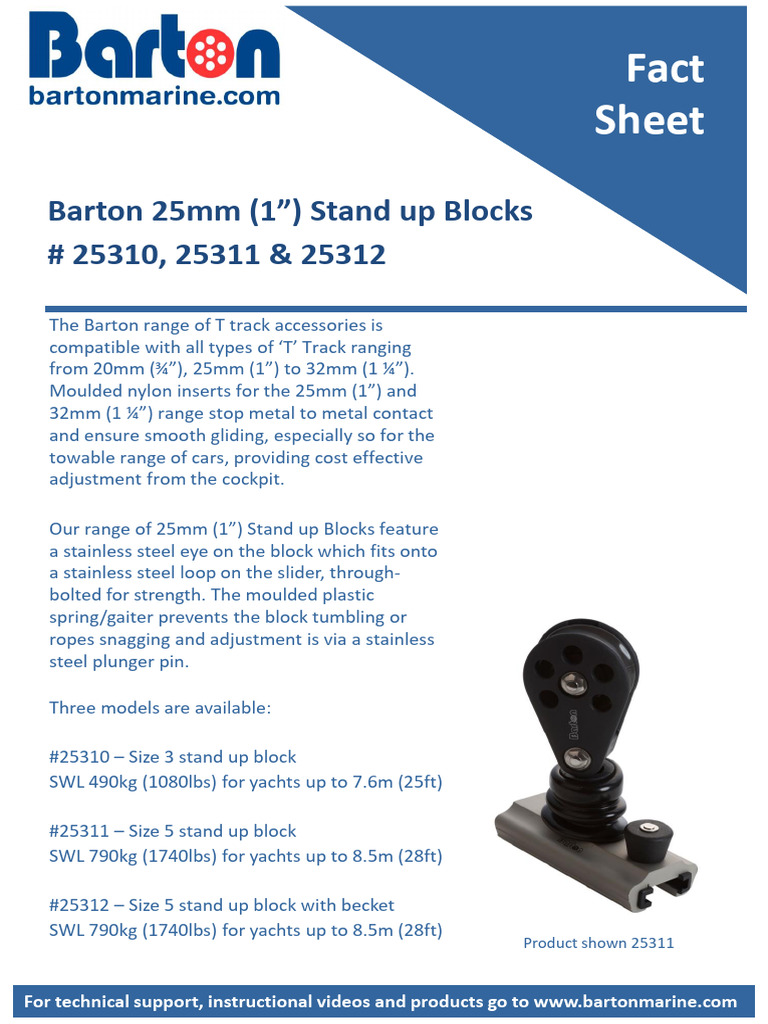 Barton 25mm Stand Up Blocks Overview | PDF | Technology & Engineering