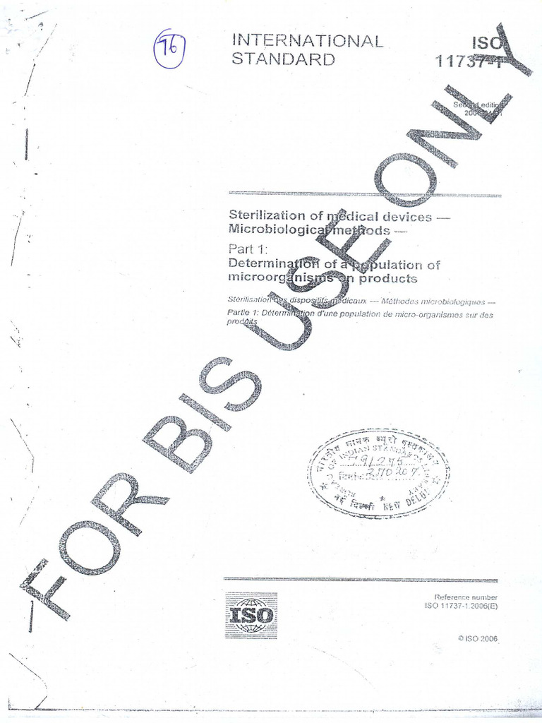 Iso 11737 1 | PDF