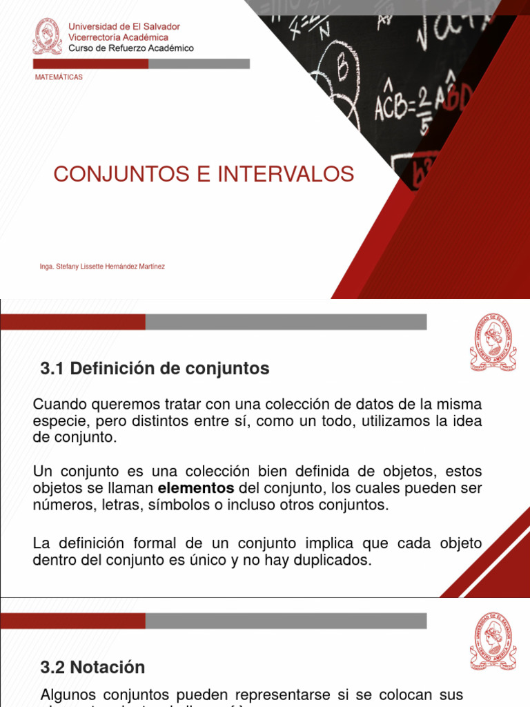 CONJUNTOS E INTERVALOS(1) | PDF | Conjunto (Matemáticas) | Intervalo (Matemáticas)