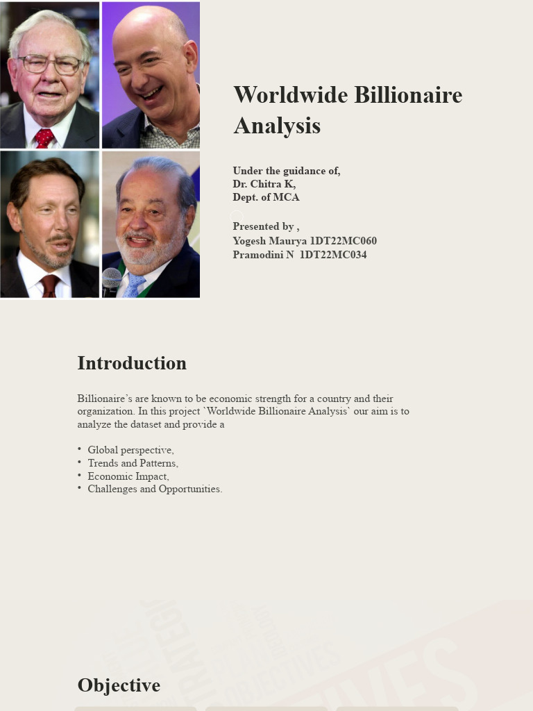 Billionaire Analysis | PDF | Philanthropy | Wealth