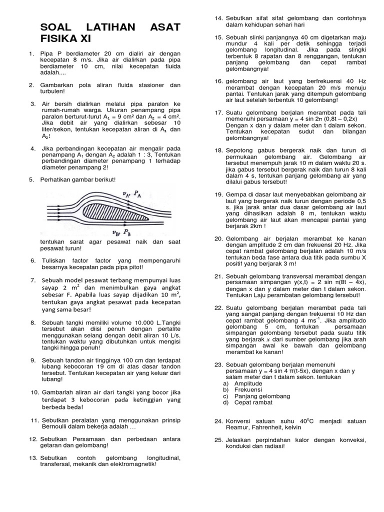 Soal Latihan Persiapan Asat Fisika | PDF