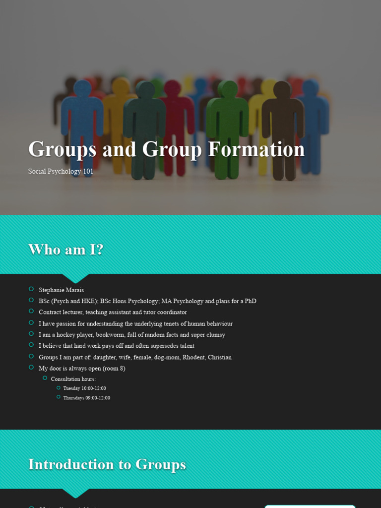 Groups and Group Formation | PDF | Interpersonal Attraction ...