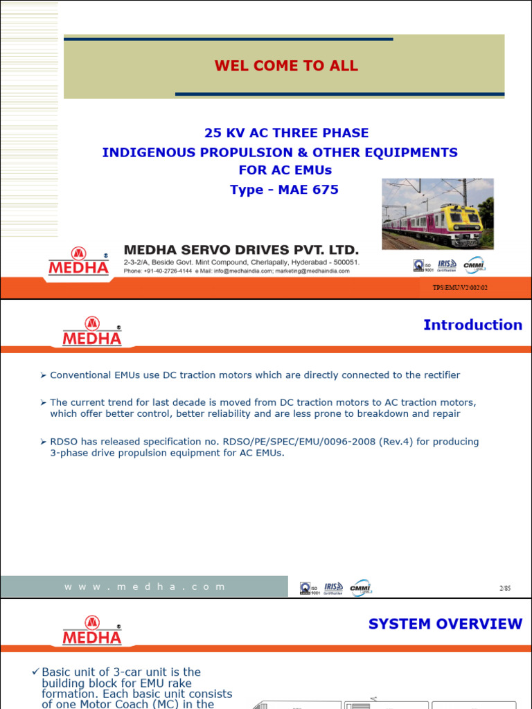 AC EMU Overview | PDF | Direct Current | Transformer