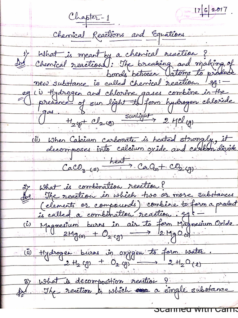 Chemical Reaction | PDF