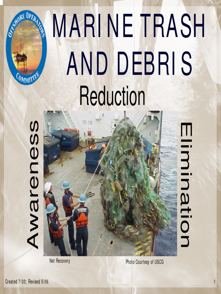 English - Marine Trash & Debris Presentation | PDF | Debris | Sea