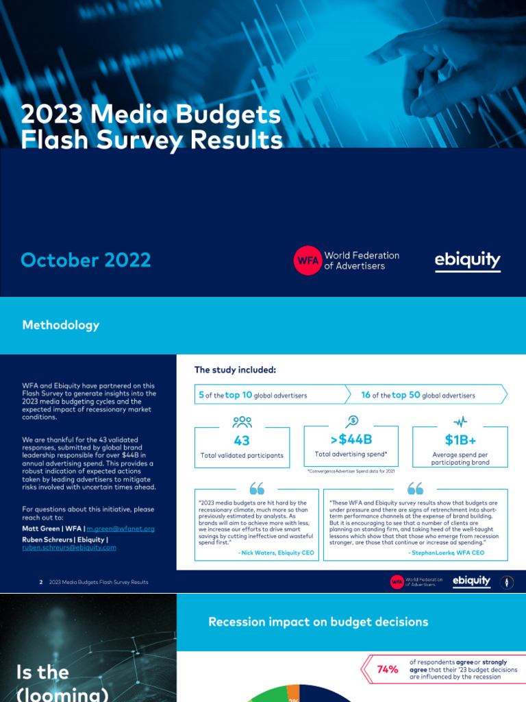 2023 Media Budgets Flash Survey Results | PDF